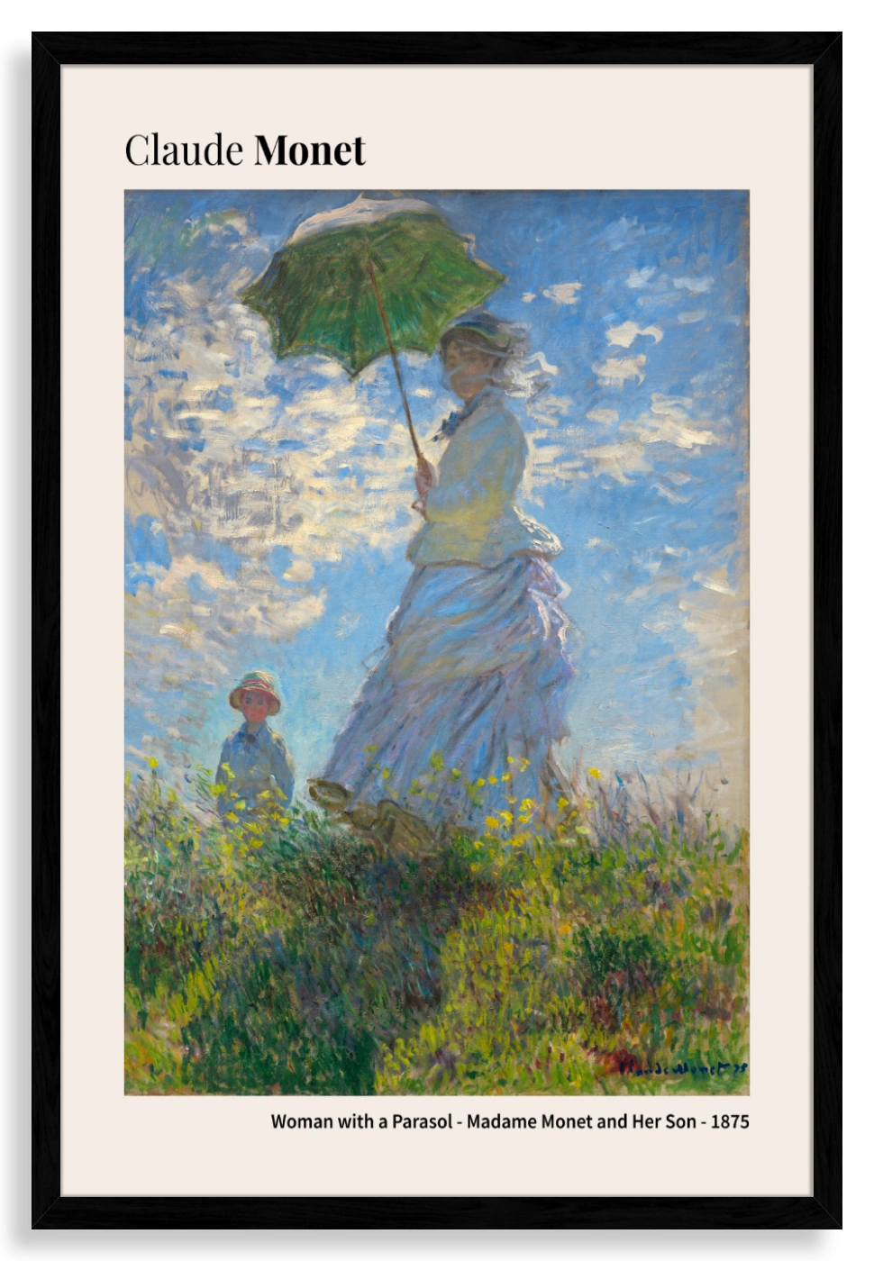 Woman with a Parasol by Claude Monet | Poster | PIXARTT